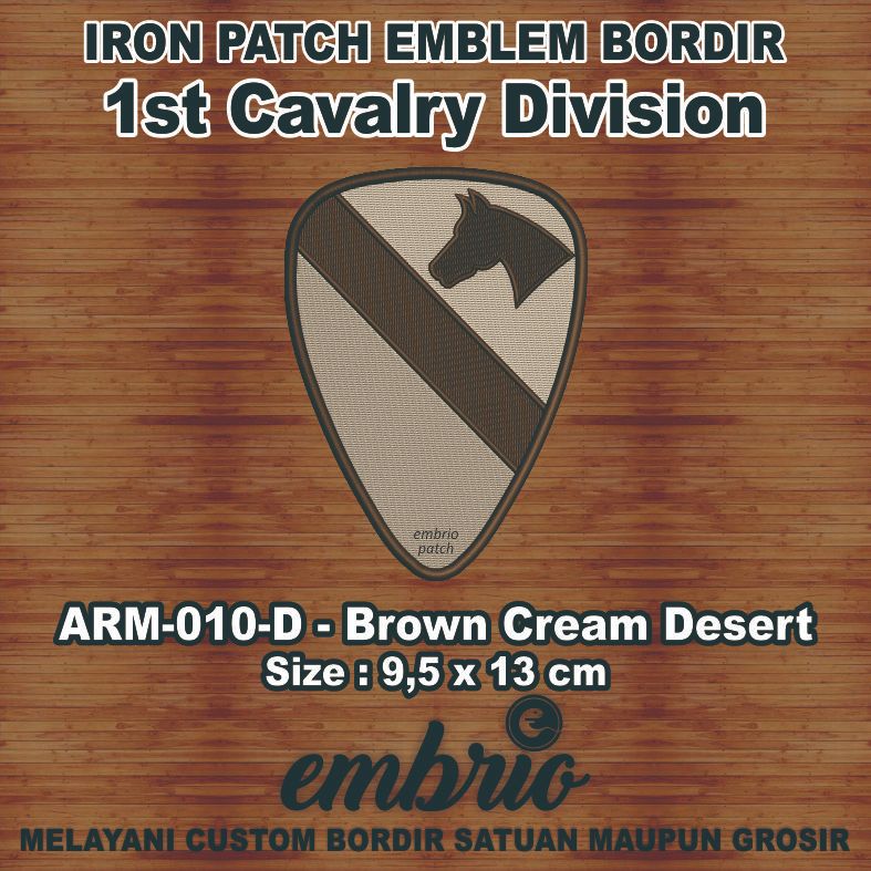 Jual ARM-010-D Brown Camouflage Patch 1st Cavalry Division US Army ww2 ...