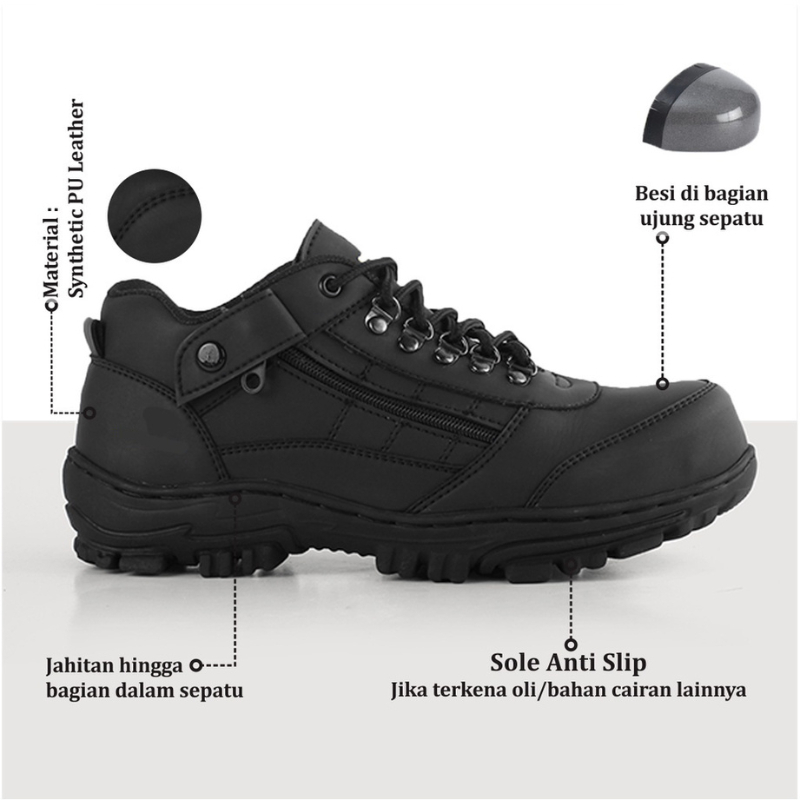 Jual Sepatu Safety Boots Pria - Safety Boot Ujung Besi - Sepatu Kerja ...