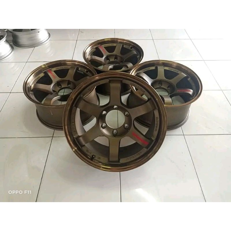 Jual Velg mobil bekas te37 ring 18x9,5 pcd 6x139 bronze cocok pajero fortuner hylux | Shopee ...