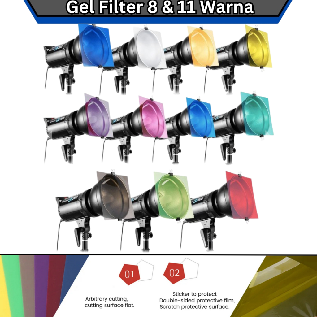 Jual GEL Filter Warna Cahaya Video Foto Light Color Effect Flash ...