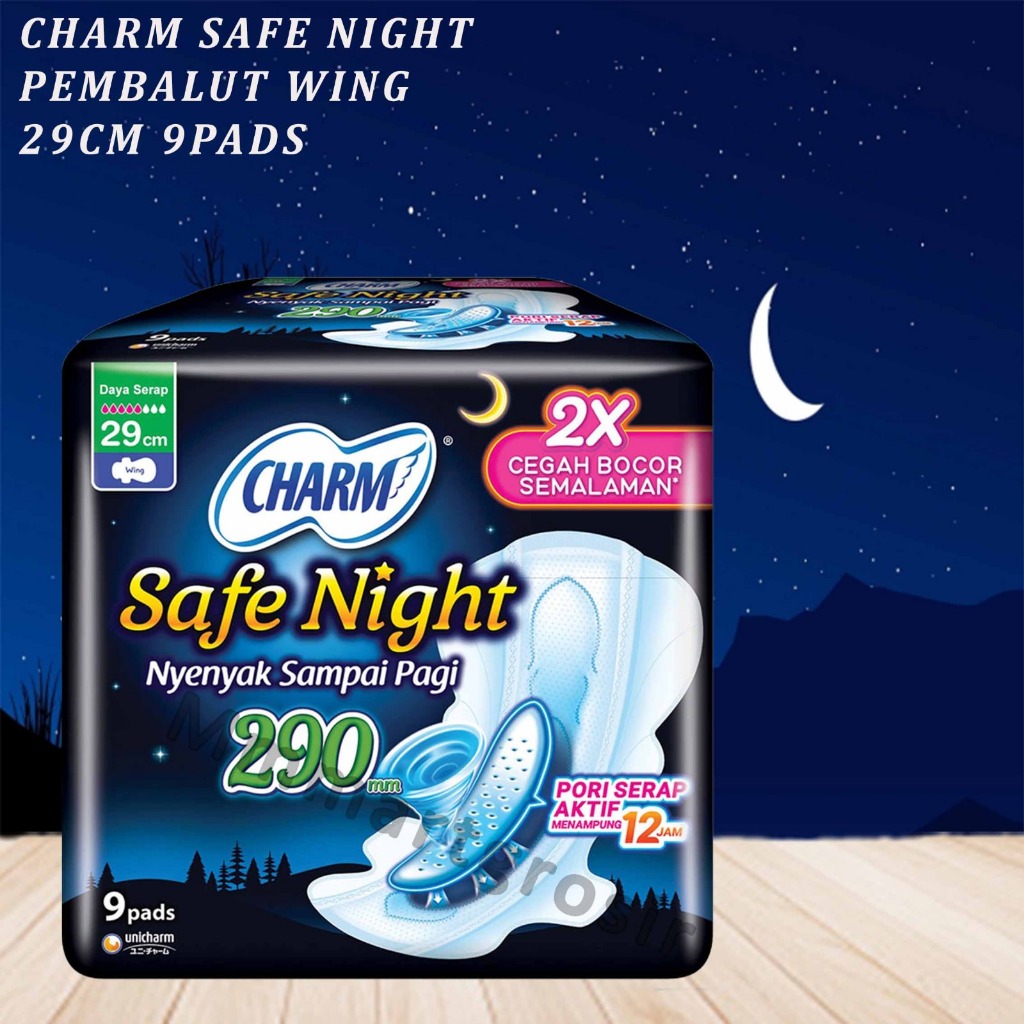 Jual Charm / Safe night / Pembalut Malam / 9pds 29cm | Shopee Indonesia
