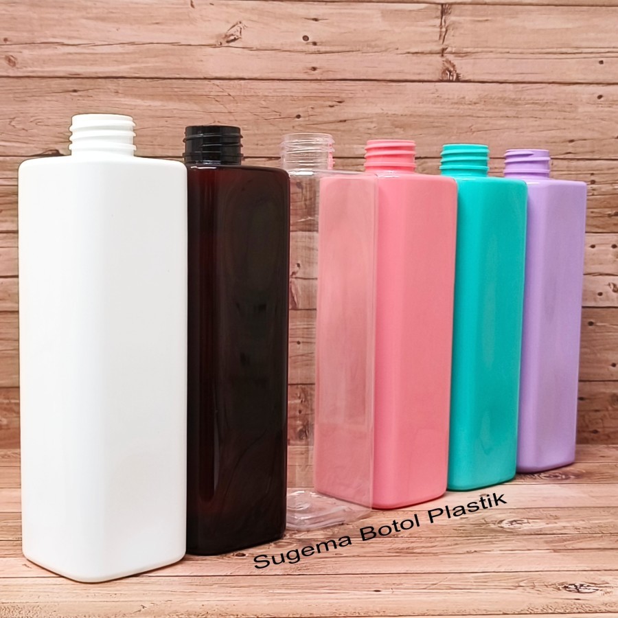 Jual Botol Plastik Pet 500ml Model Kotak Neck 28 / Botol Plastik Holi ...