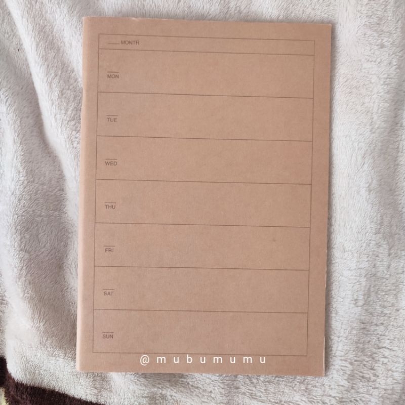 Jual (A5) MUJI weekly Planner Notebook, undated, original made in japan ...