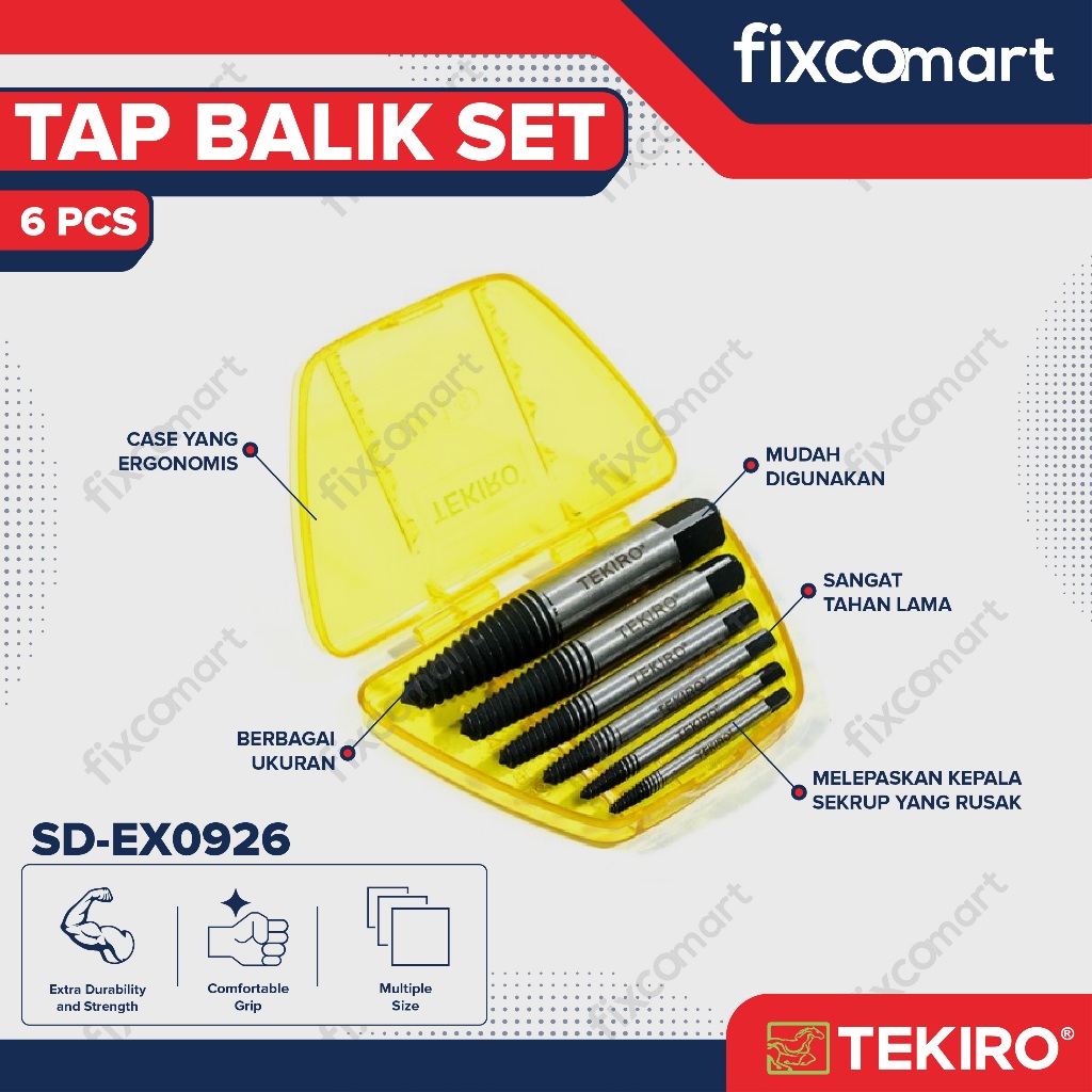 Jual Tekiro Tap Balik Set 6 Pcs / Screw Extractor / Tang Snei | Shopee ...