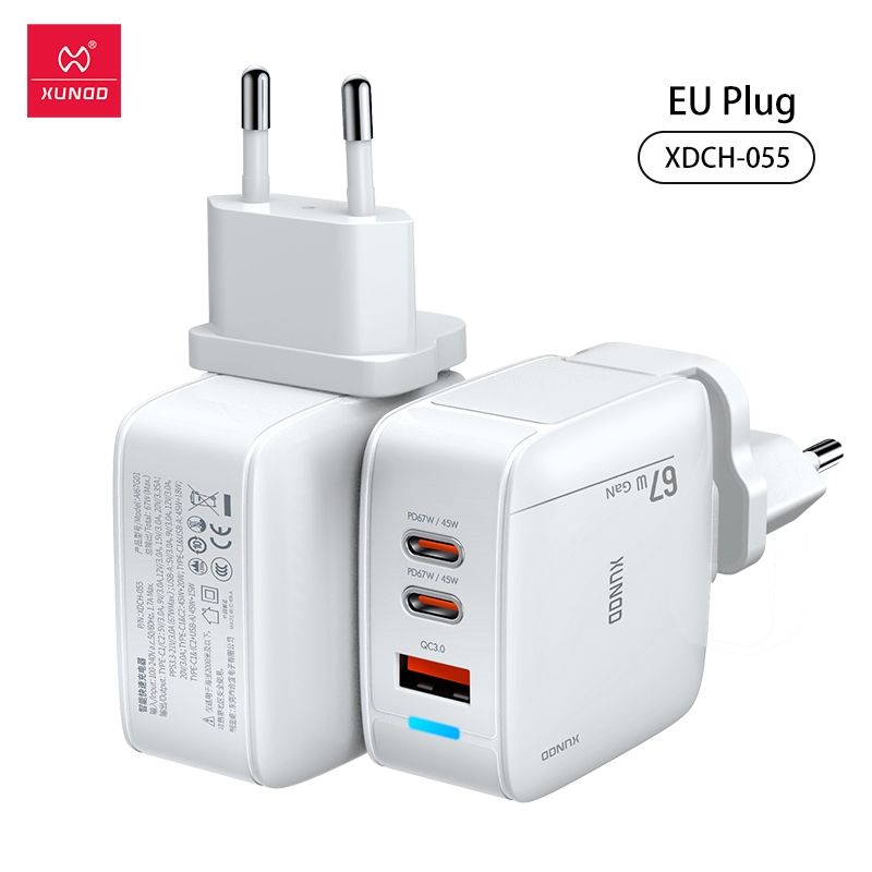 Jual XUNDD GAN 67W PD QC TYPE C Fast Charging Wall Charger Kepala ...