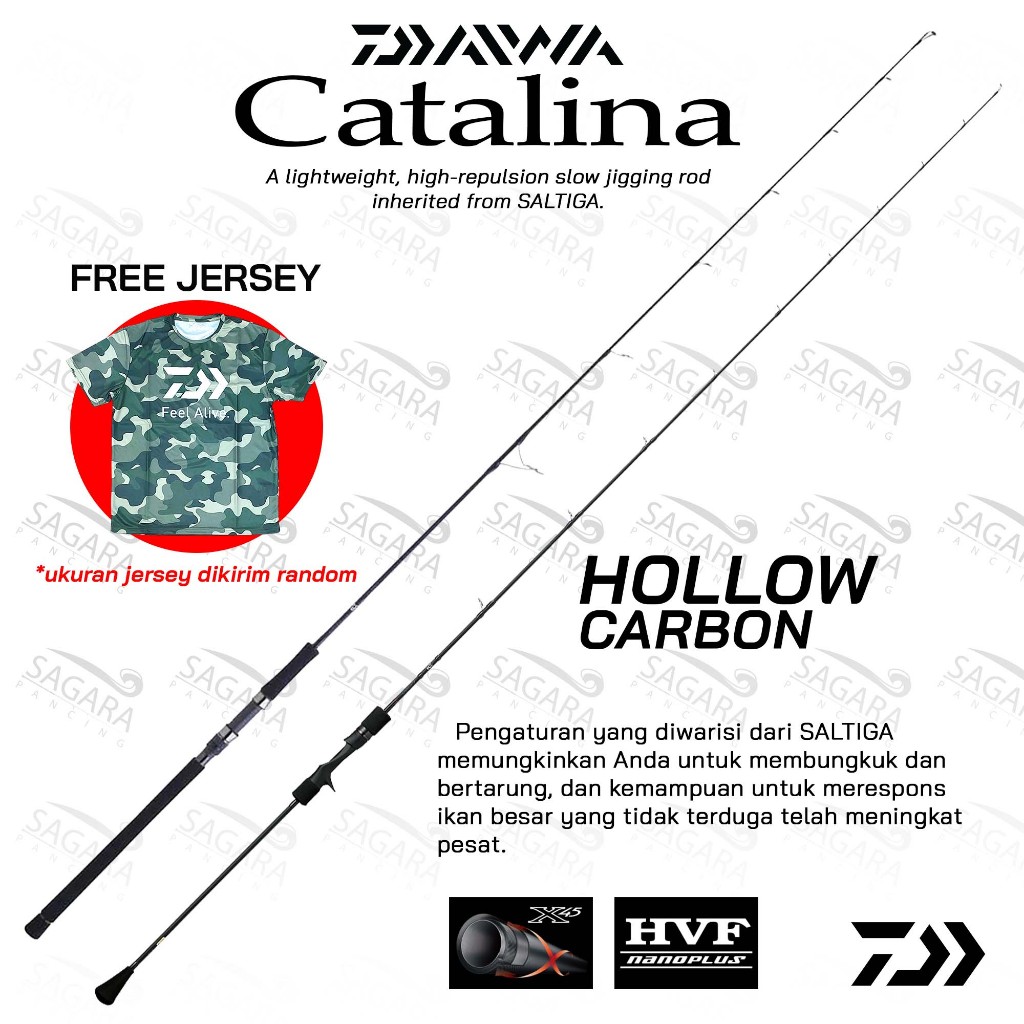 Jual Joran Daiwa Catalina Joran Slow Jigging Rod Jigging Joran Carbon Hollow | Shopee Indonesia