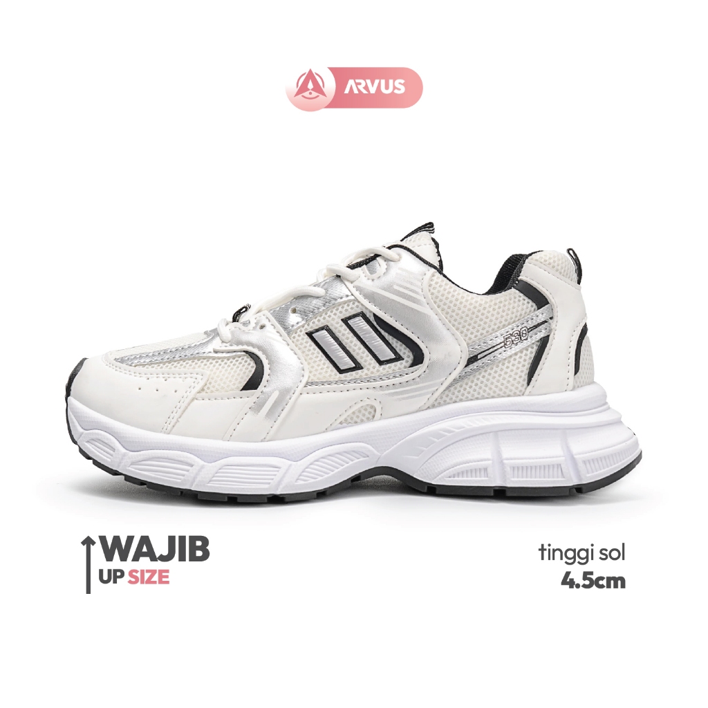 Jual Arvus Gerda Sepatu Fashion Sporty Wanita Platform Tinggi White ...