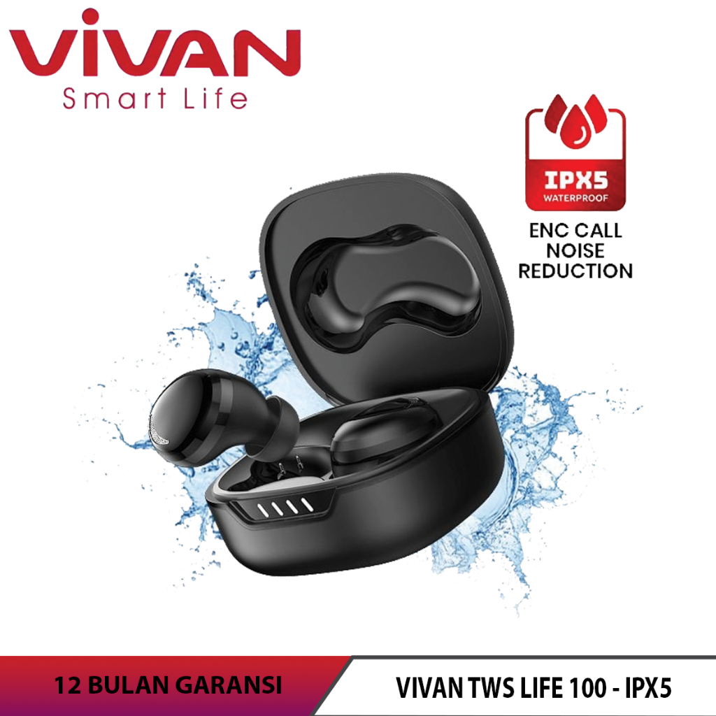 Jual VIVAN TWS LIFE 100 Upgraded Bluetooth 5.3 ENC Earbuds Earphone ...