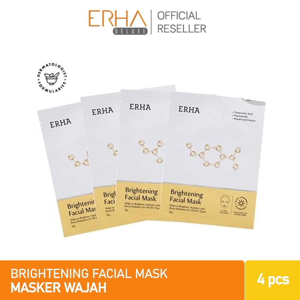 Jual ERHA Masker Wajah Pencerah Niacinamide - Brightening Facial Mask 4 ...