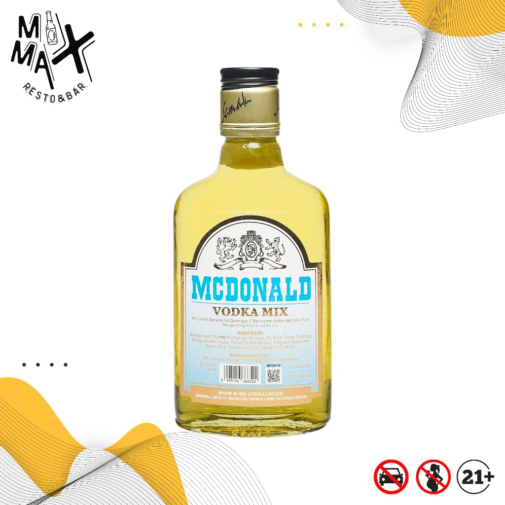 Jual McDonald Vodka Mix - 180 ml | Shopee Indonesia