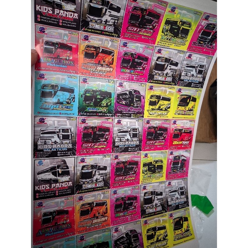 Jual STIKER BUS BASURI KIDS PANDA SPESIAL TUNGGAL JAYA/STIKER BUS ...