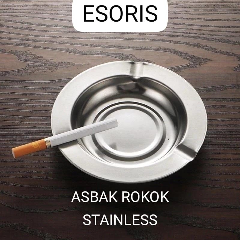 Jual (ES) E1E123 Tempat Rokok Asbak Roko Stainless Steel Mangkok Asbak ...
