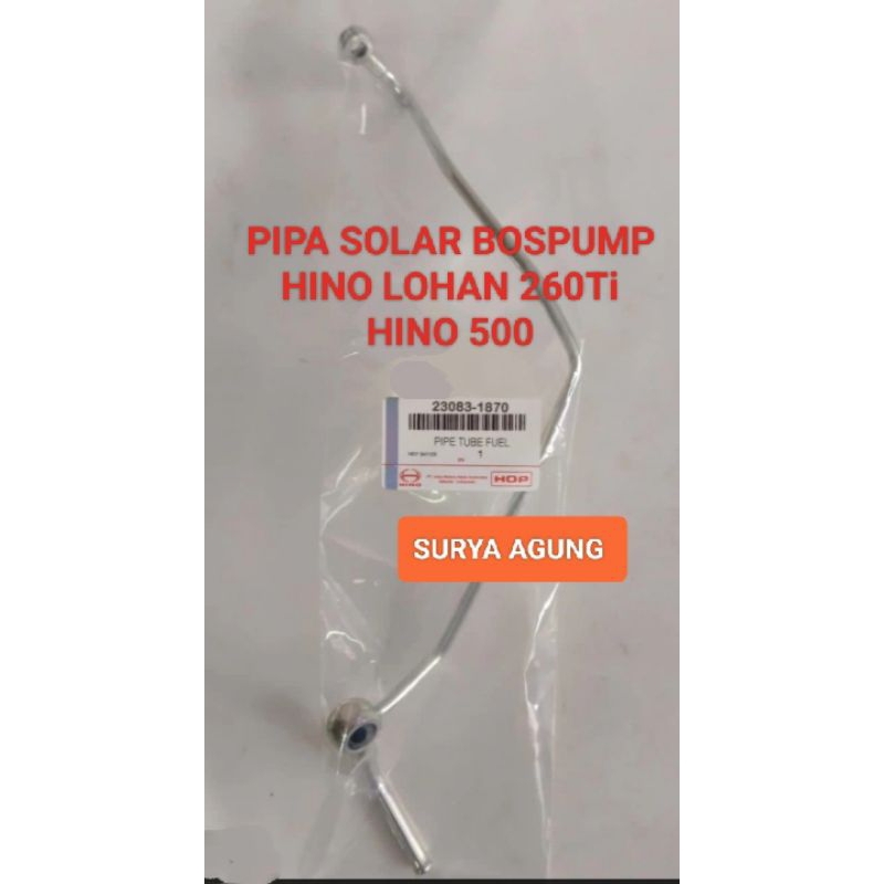 Jual PIPA SOLAR BOSPUMP / PIPA SOLAR POMPA BOS PUMP HINO LOHAN FM 260Ti ...