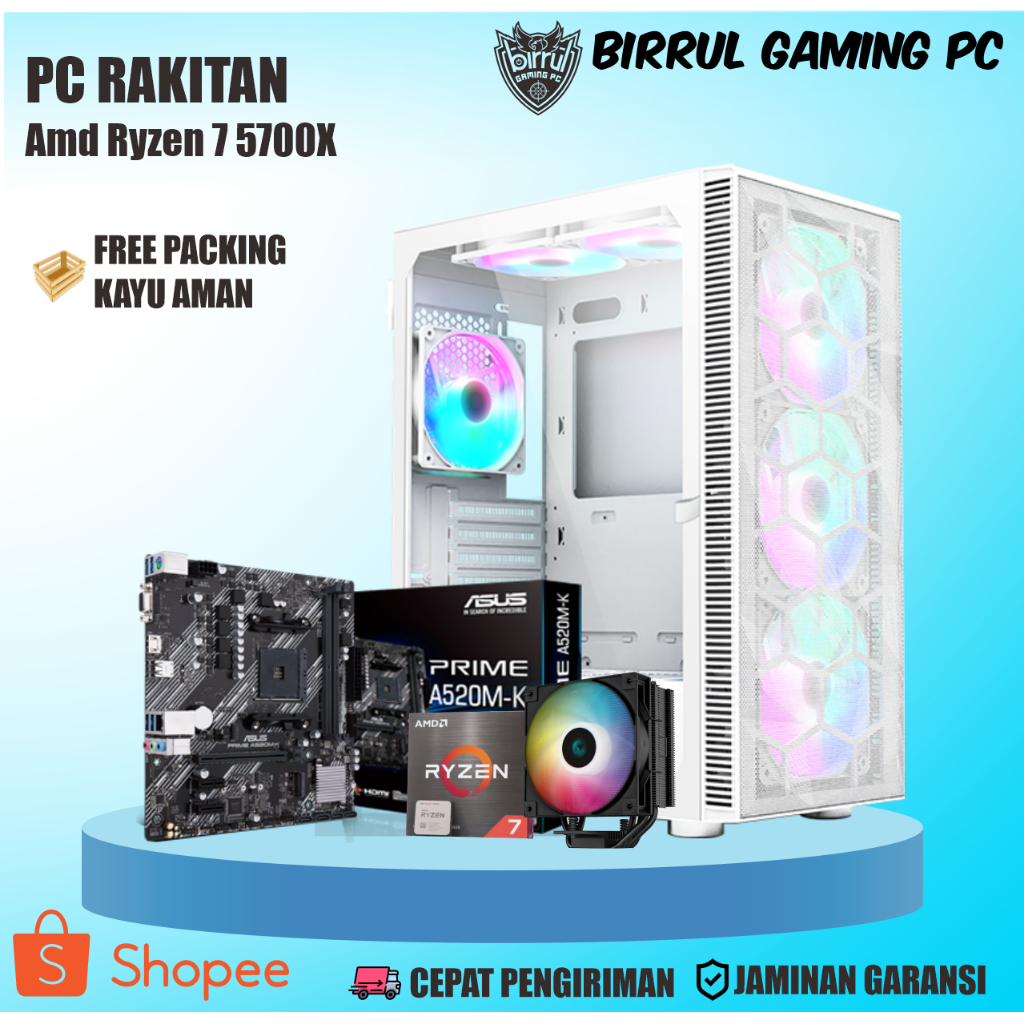 Jual Pc Gaming Ryzen 7 5700X I 16Gb I 256Gb I 1tb I Rtx 7700 Xt 12Gb ...