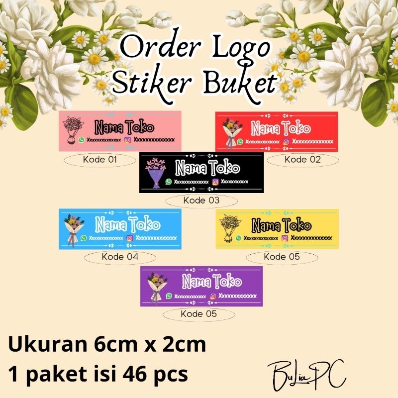 Jual stiker buket/Logo stiker buket | Shopee Indonesia