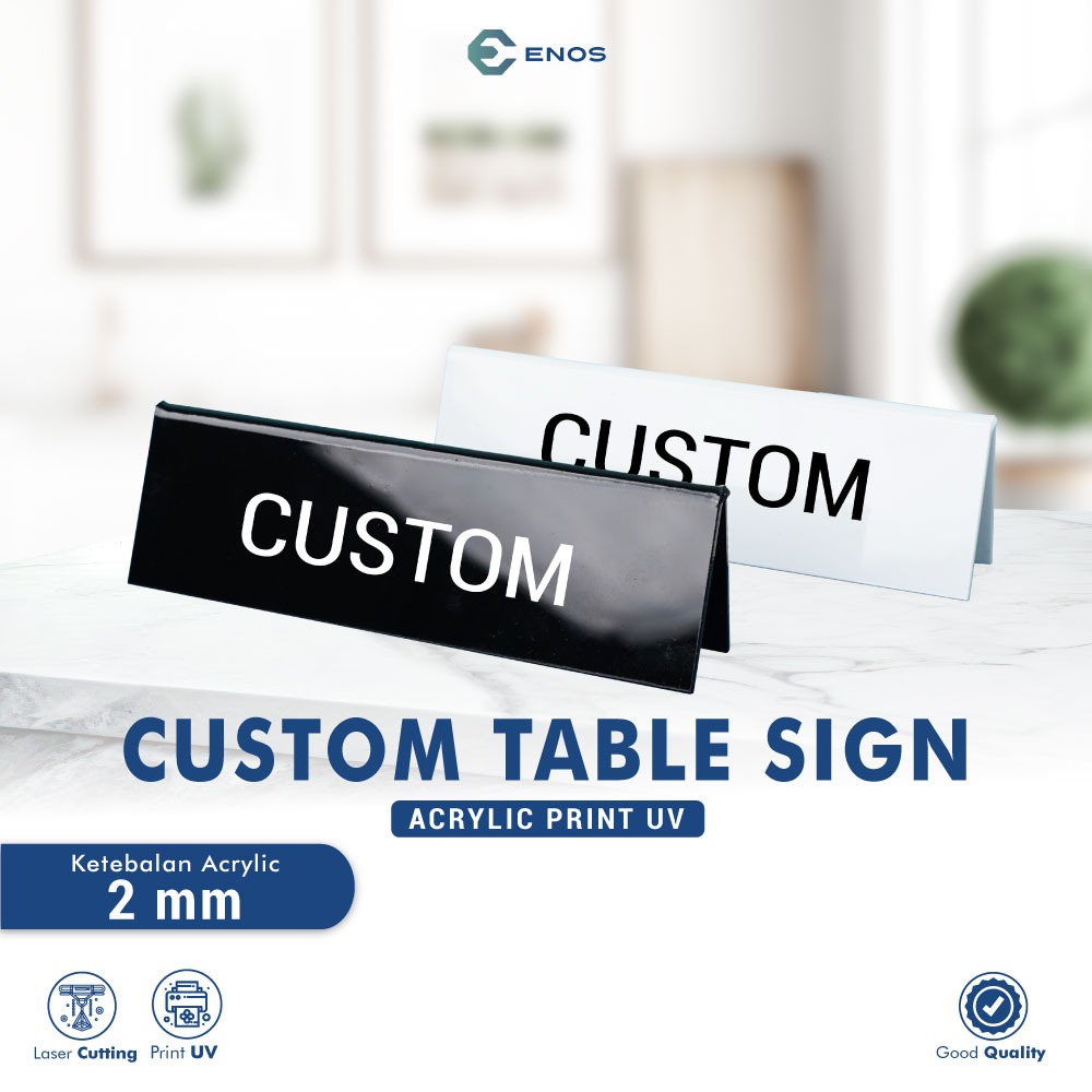Jual SIGN SIGNAGE PAPAN NAMA MEJA / TABLE SIGN / BAHAN AKRILIK ACRYLIC ...
