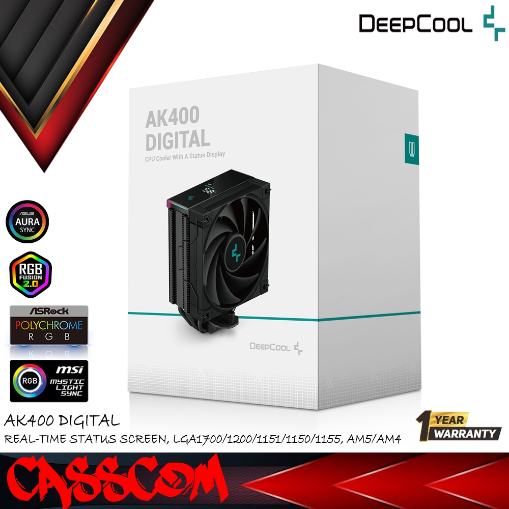 Jual Deepcool AK400 DIGITAL 12CM Fan With Intel LGA1700 CPU Cooler AMD ...
