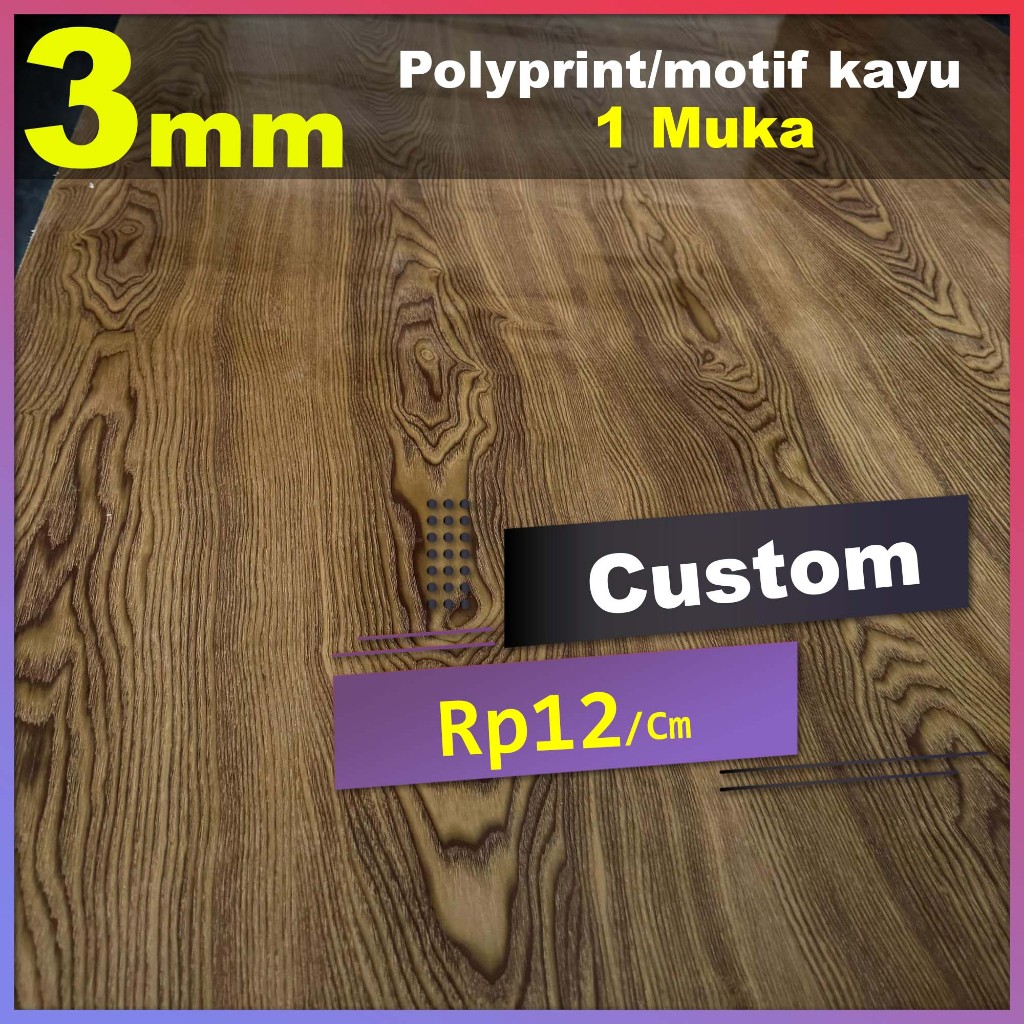 Jual Triplek 3mm polyprint/motif kayu custom potongan | Shopee Indonesia