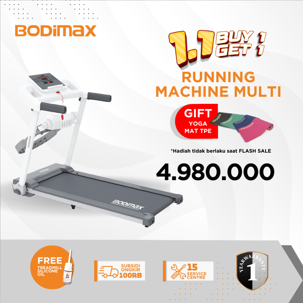 Jual BODIMAX RUNNING MACHINE MULTI – FOLDING TREADMILL / GYM / ALAT ...