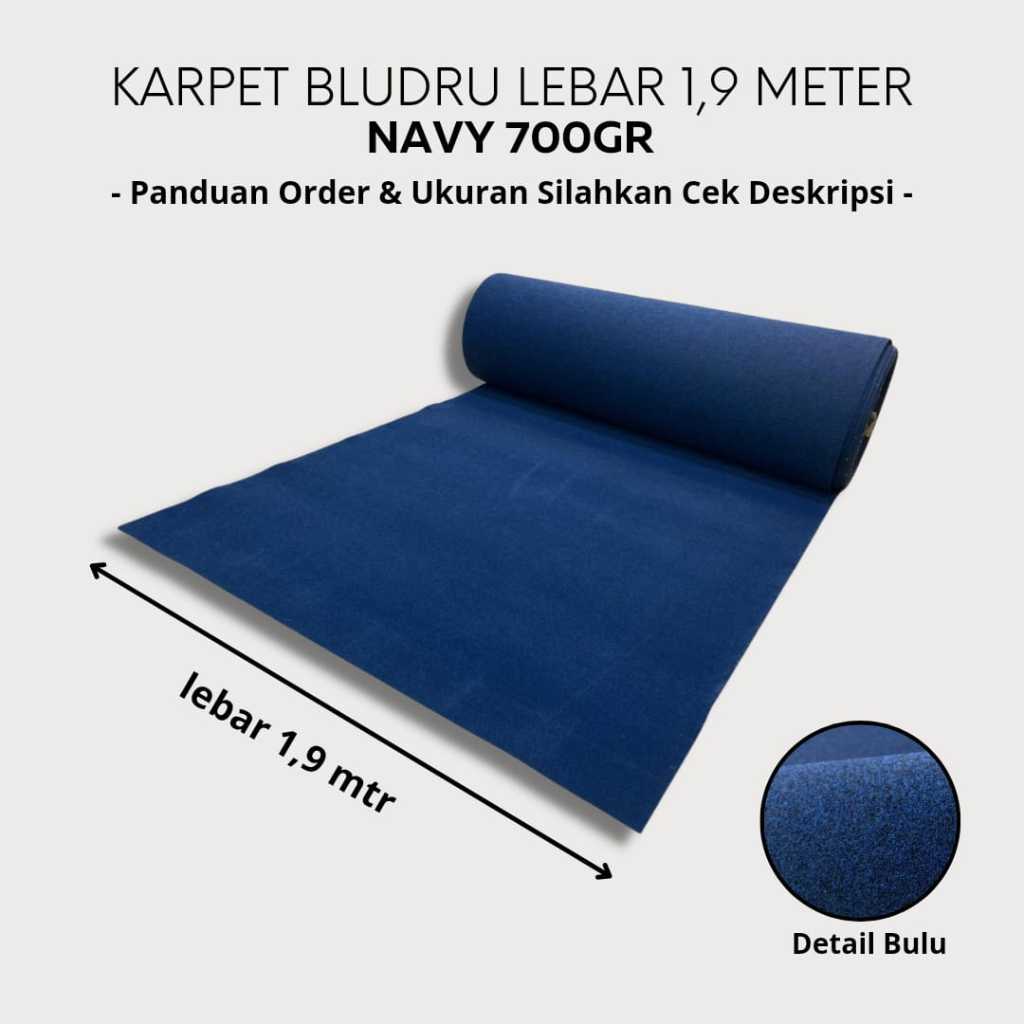 Jual karpet Marmara Premium Navy Uk 1x1.9 Meter Tebal, Untuk Alas Duduk ...