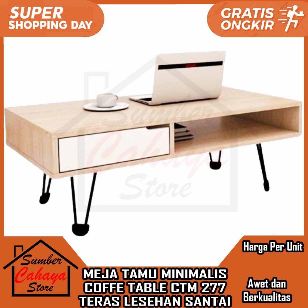 Jual MELODY Coffee Table CTM 277 Meja Kopi Teh Santai Mini Persegi ...