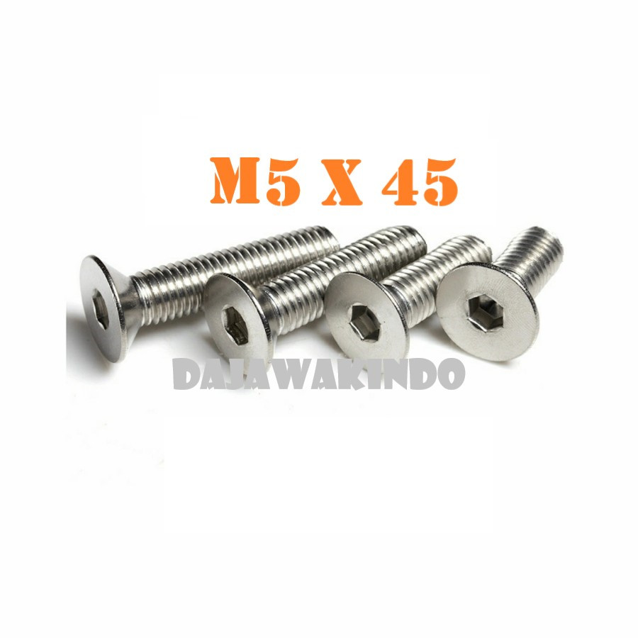 Jual Baut JF L Stainless / Verseng M5 x 45 Stainless 304 | Shopee Indonesia