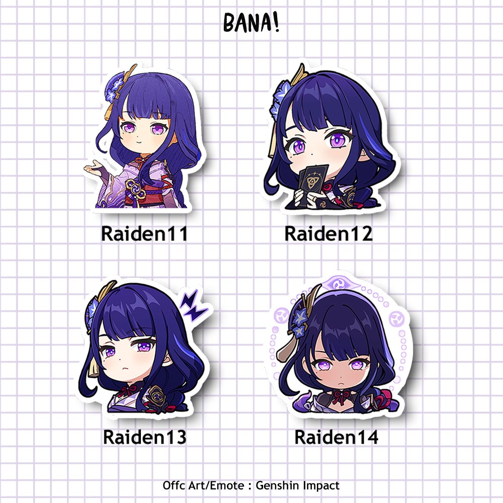Jual Stiker Genshin Impact RAIDEN SHOGUN EI Sticker Anime Vinyl ...