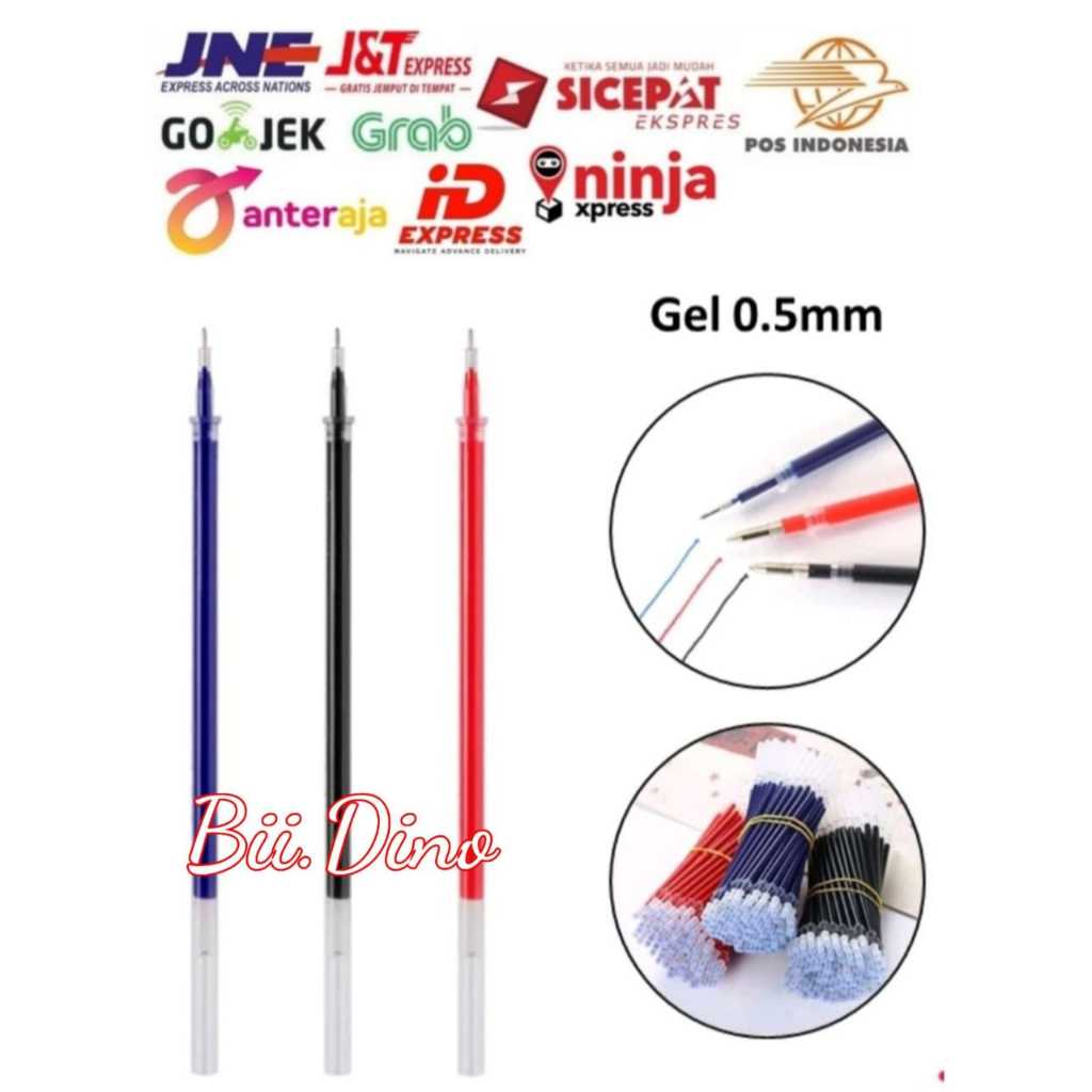 Jual Refill Pena Gel 0.5mm Standard Pulpen Mimi Tinta Cair Isi Ulang 0 ...