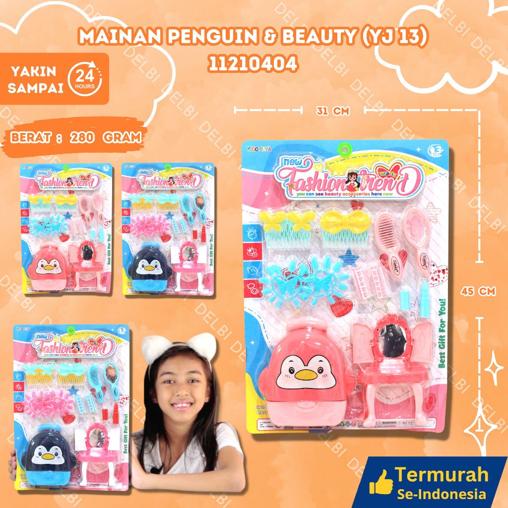 Jual MAINAN FASHION SET TREND PENGUIN SUITCASE & BEAUTY KEMASAN MIKA ...
