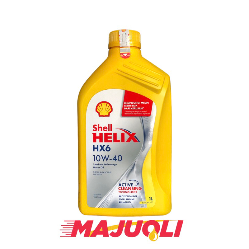 Jual Oli mesin Shell Helix HX6 SAE 10W-40 1 Liter | Shopee Indonesia