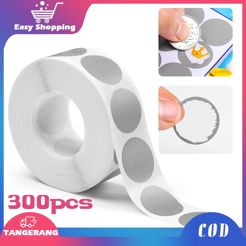 Jual 300pcs Scratch Off Sticker 2.5cm Sticker Gosok Label Gosok Scratch ...