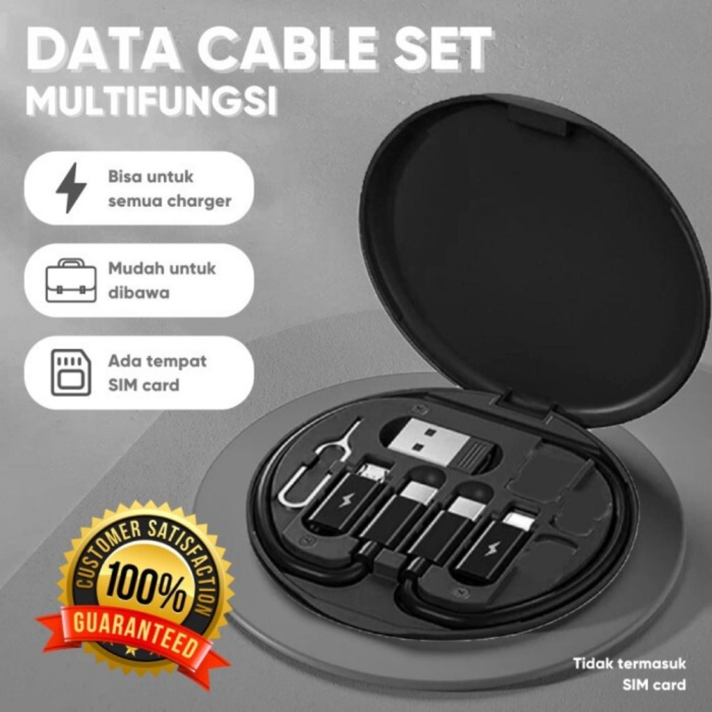 Jual Data Cable Set Transfer 60W Fast Charging All in One Cable Micro ...