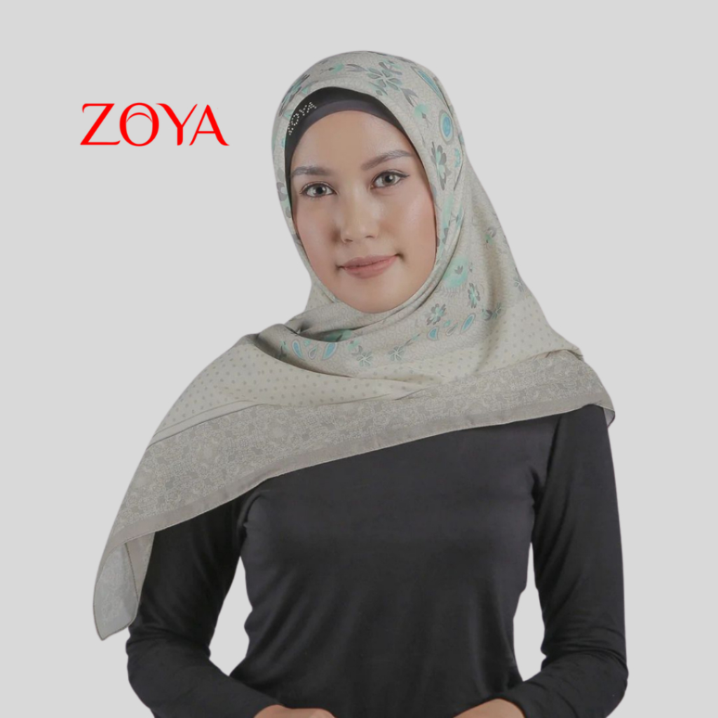 Jual KERUDUNG SEGIEMPAT MOTIF AURANTI SCARF HIJAB ZOYA | Shopee Indonesia
