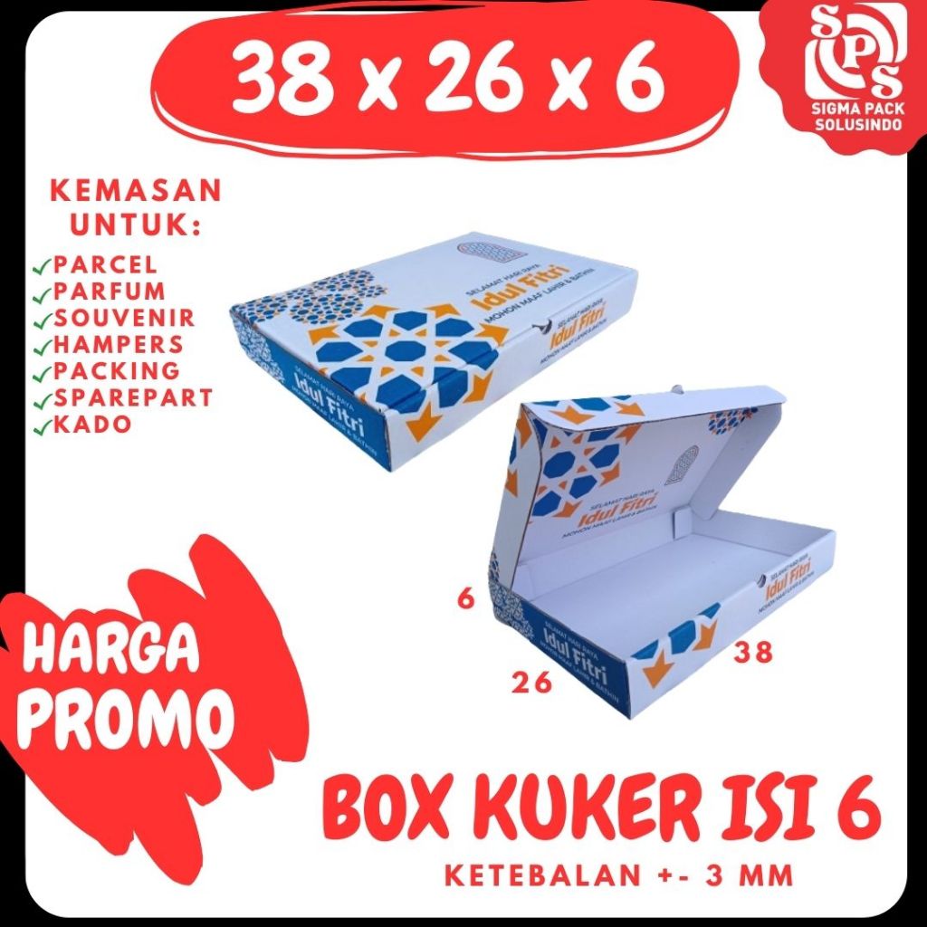 Jual Kardus Kuker isi 6 38x26x6 LD 250gr Toples Box Toples Kue Kering ...