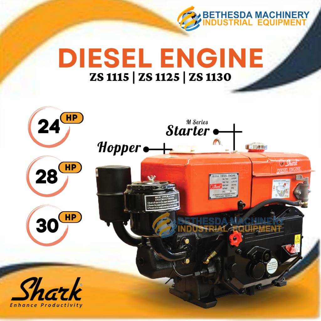 Jual mesin diesel 24 Hp SHARK 28PK ZS 1125 engine penggerak 30 Hp | Shopee Indonesia