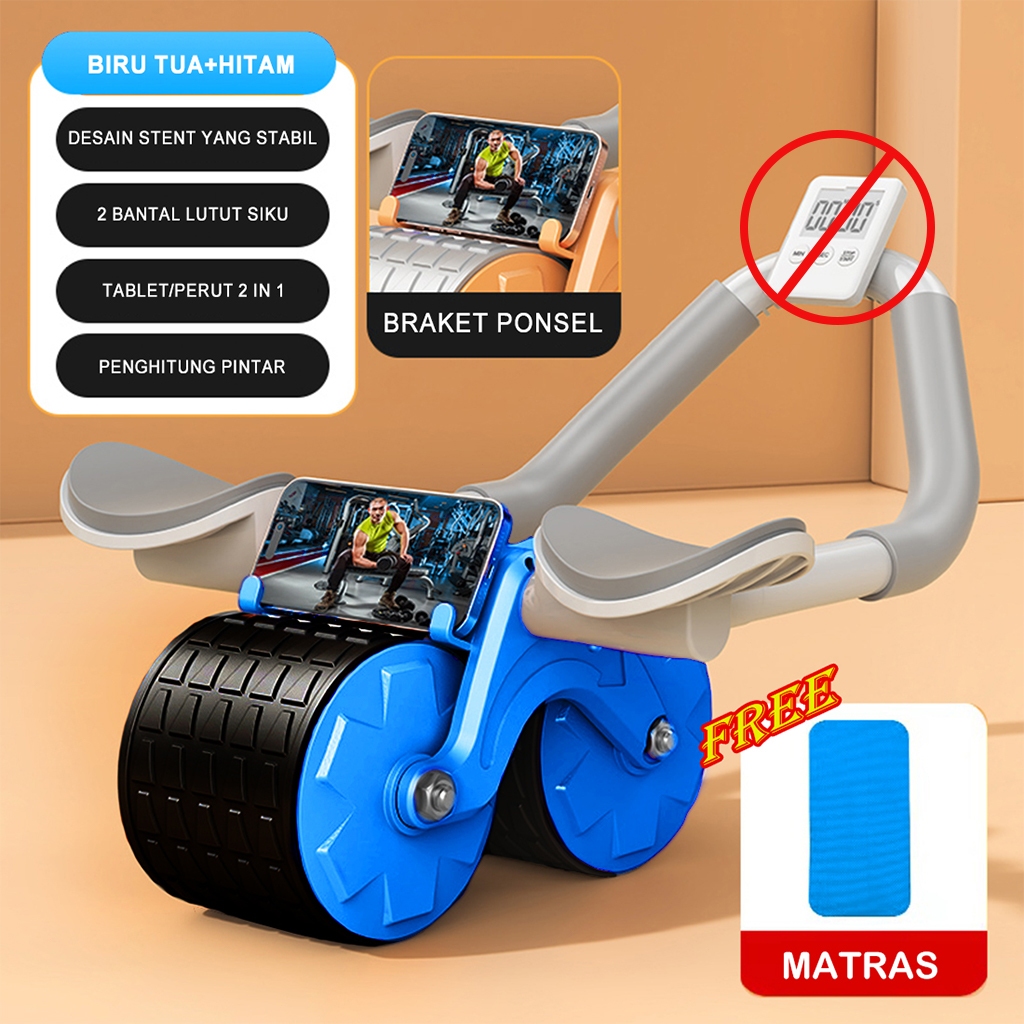 Jual Y&T Ab Wheel Ab Roller Wheels Plank Trainer 2in1 Abdominal Core Roller Automatic Rebound ...