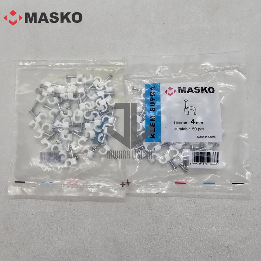 Jual MASKO KLEM KABEL CLIP KABEL NO. 4 MM BETON | Shopee Indonesia
