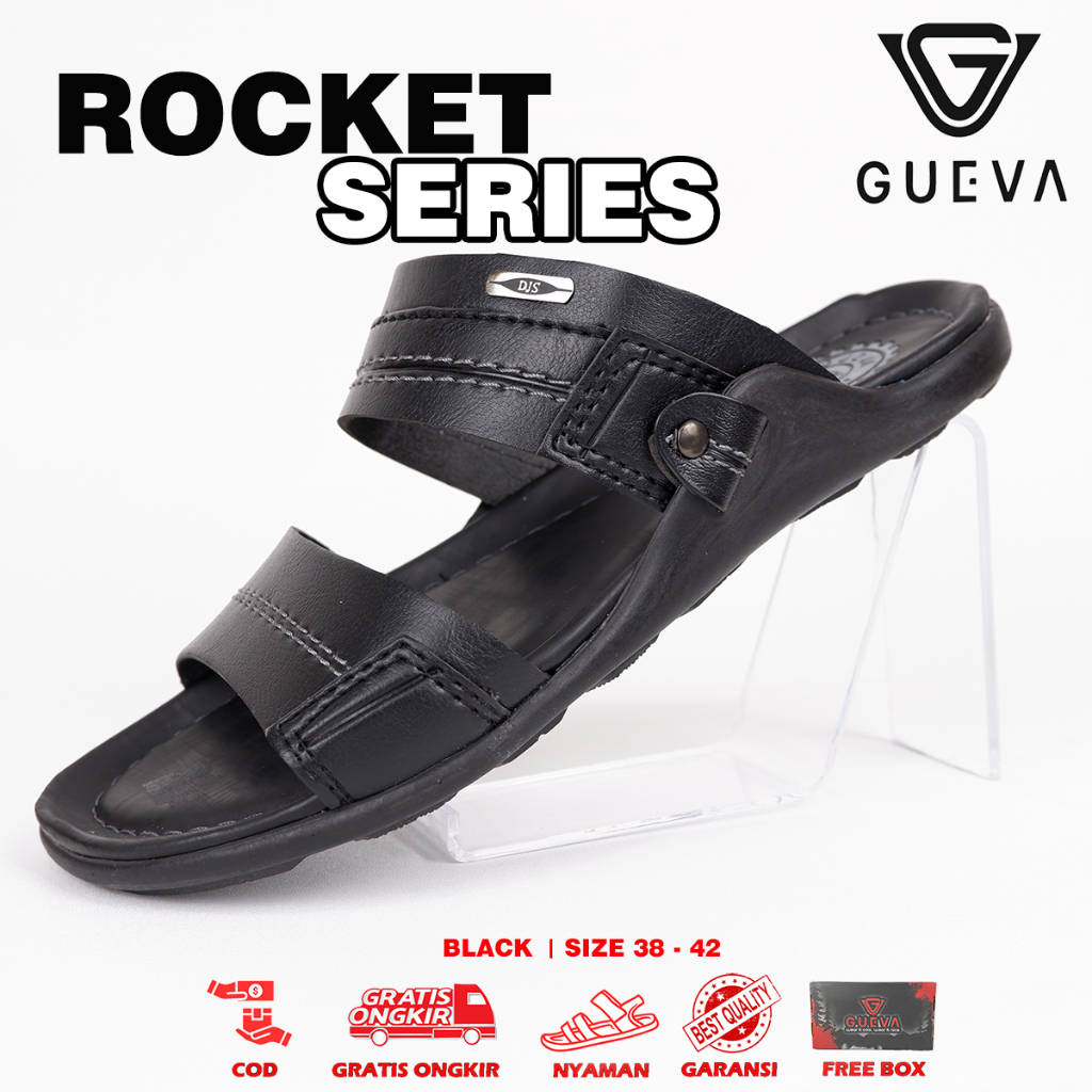 Jual GUEVA Sandal Rocket Series Pria Slop Dua Kulit Casual Ringan dan ...