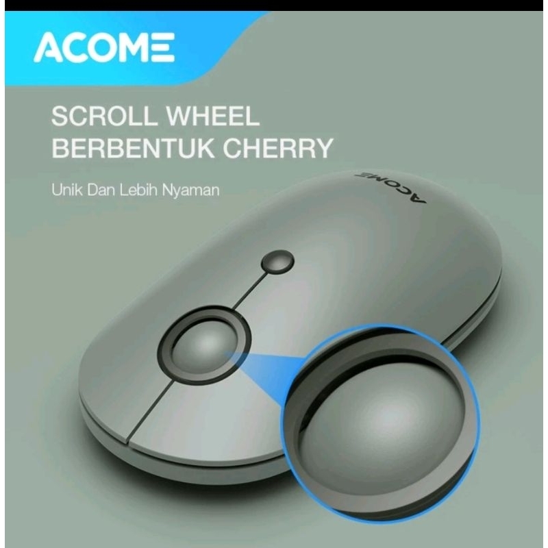 Jual Mouse optik wireless Acome Avocado Black | Shopee Indonesia