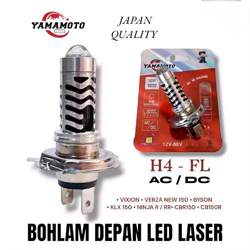 Jual BOHLAM LAMPU LED LASER (H4 - FL) - YAMAMOTO | Shopee Indonesia