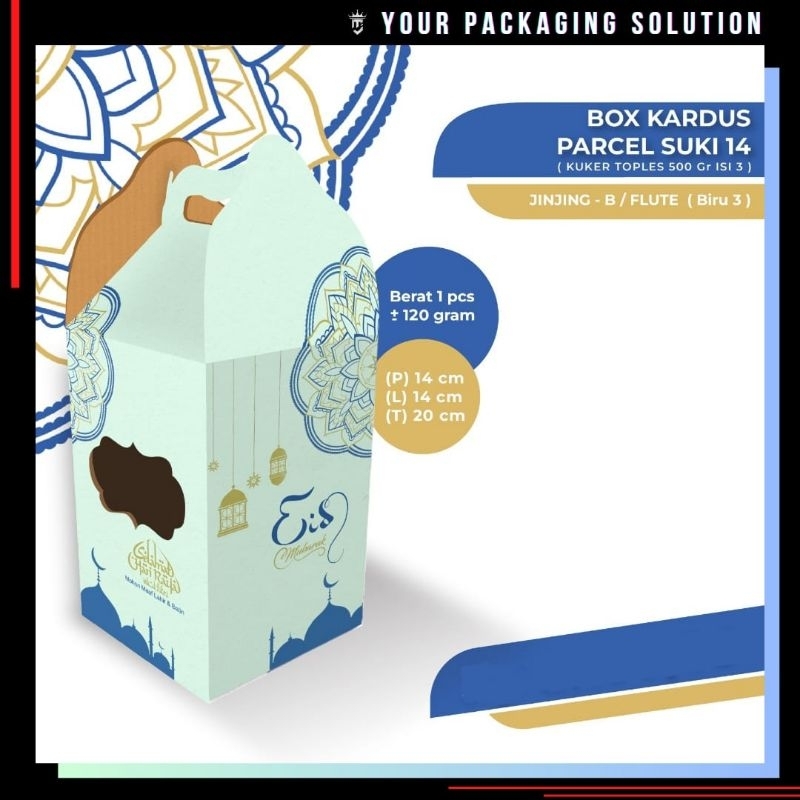 Jual Box Parcel Suki 14 • 14x14x20cm (Kuker Toples 500GR isi 3) • Kotak ...