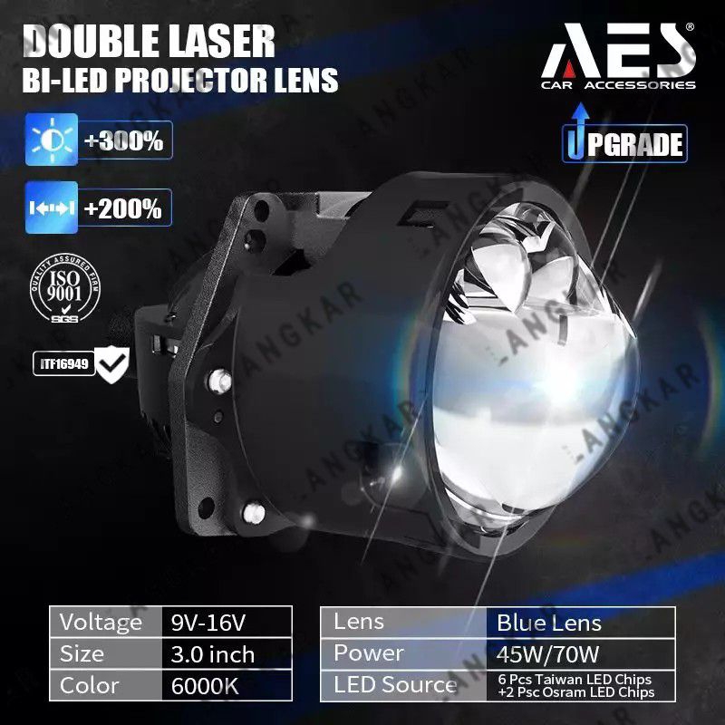 Jual Sepasang Biled AES UX2 Laser 3inch 70W 12Volt Mobil Motor | Shopee ...