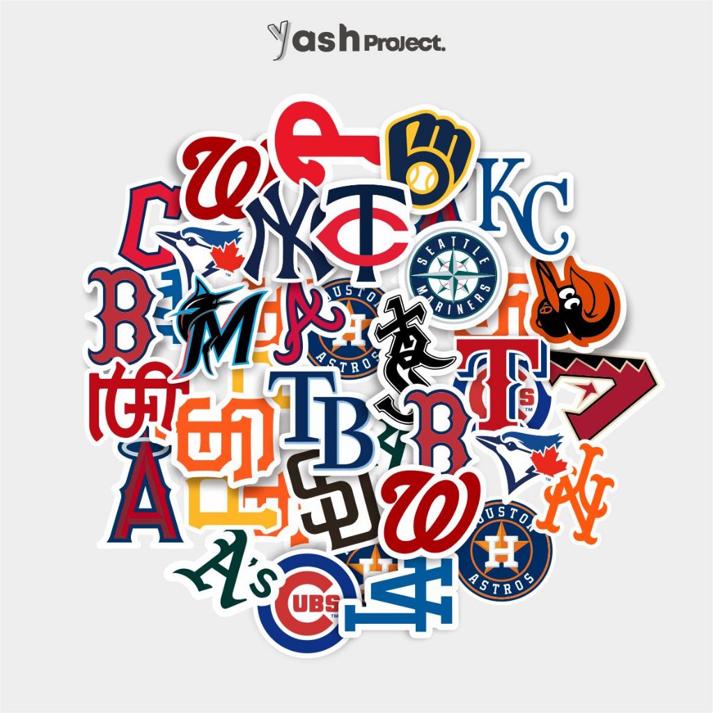 Jual STICKER PACK LOGO CLUB BASEBALL MLB | STICKER DECORATION | DIECUT ...