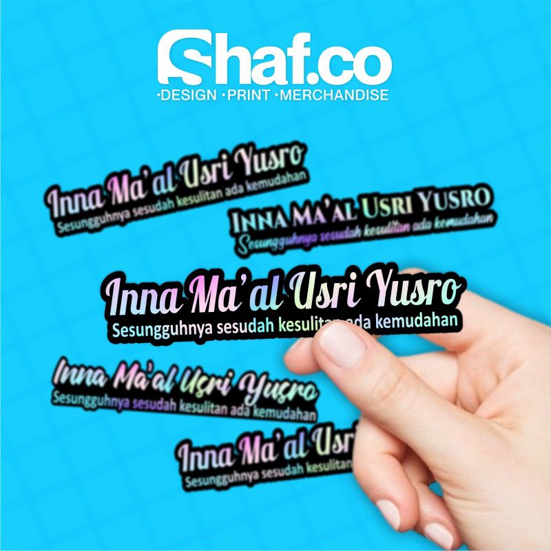 Jual STIKER INNA MA AL USRI YUSRO UNTUK HELM, MOTOR, HP , LAPTOP, DLL ...