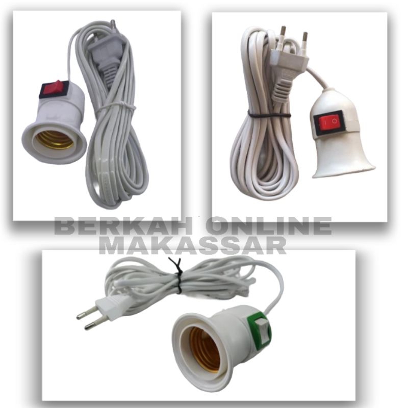 Jual Fitting Lampu Saklar On / Of - Fitting Set Socket Plus Kabel 5M ...