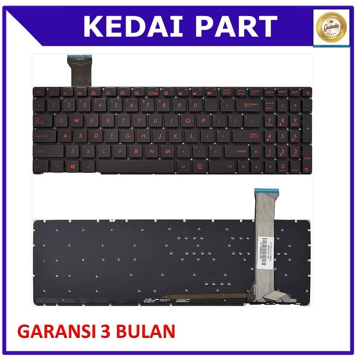 Jual Keyboard Asus ROG G551 G552 GL552 GL552J GL552JX Red Backlight ...