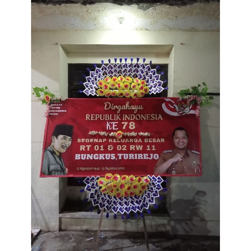 Jual KARANGAN BUNGA UCAPAN BANNER | Shopee Indonesia