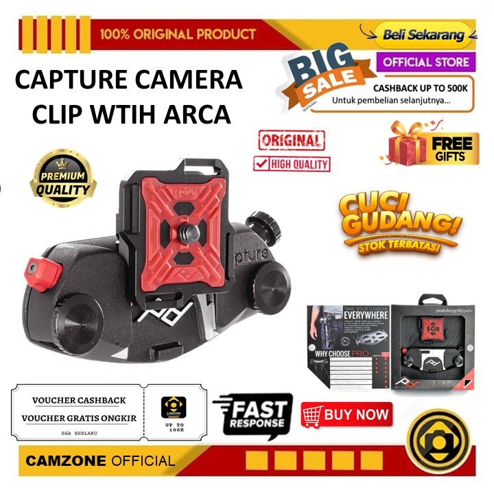 Jual Peak Design Capture PRO Camera Clip with ARCA Plate | Shopee Indonesia
