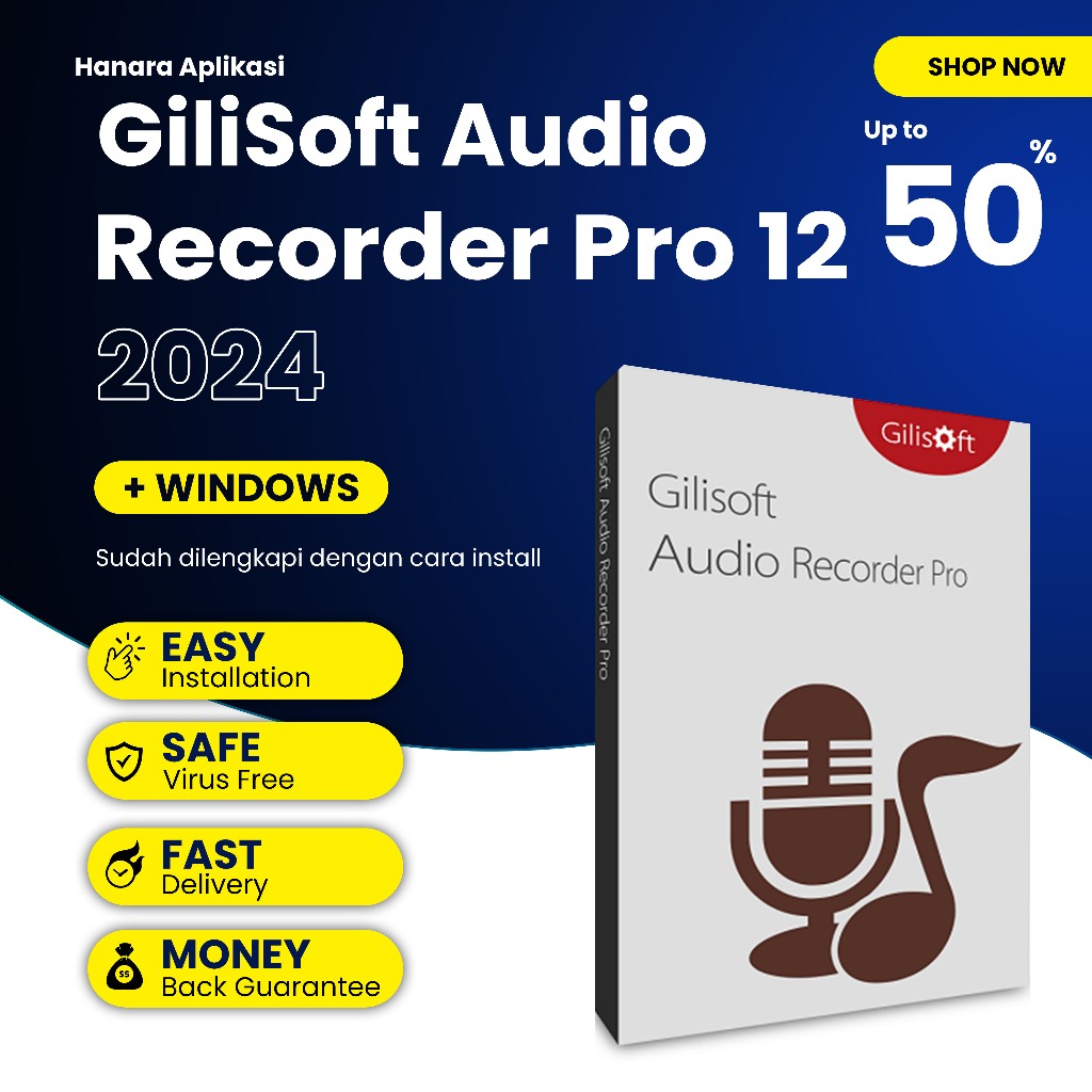 Jual Software Rekam Suara: GiliSoft Audio Recorder Pro 12 [WIN] | Shopee Indonesia