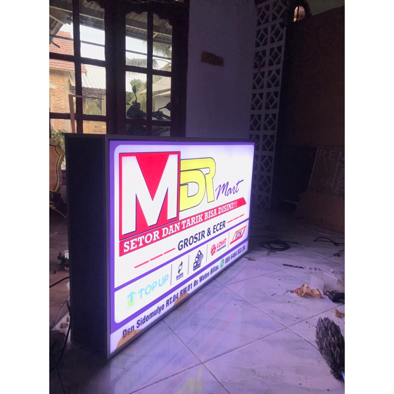 Jual Neon Box Full Akrilik Bisa Custom Ukuran 1 Sisi & 2 Sisi | Shopee ...